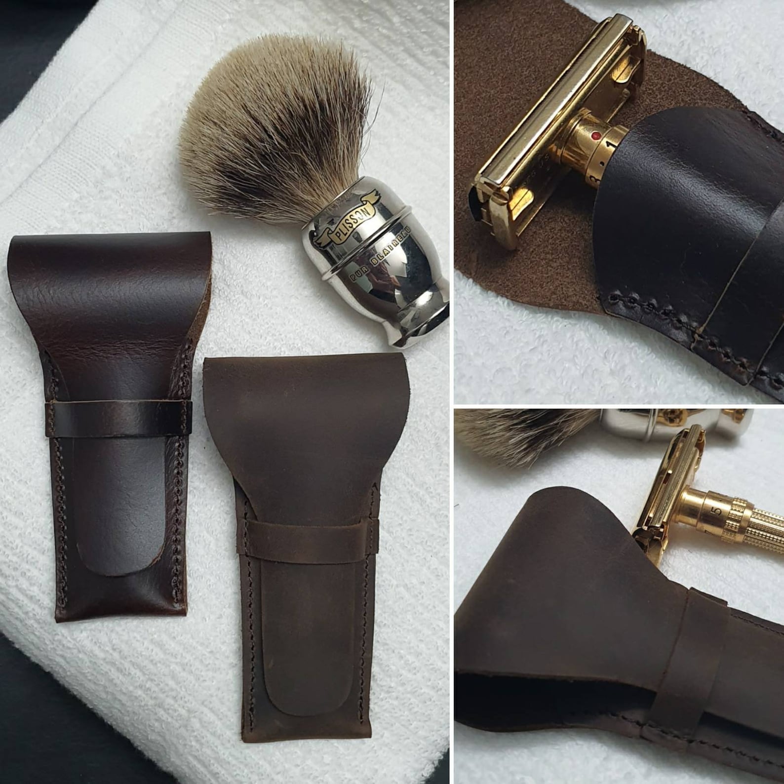 Luxury Leather Razor Cover Available in Crazy Horse Leather - Etsy