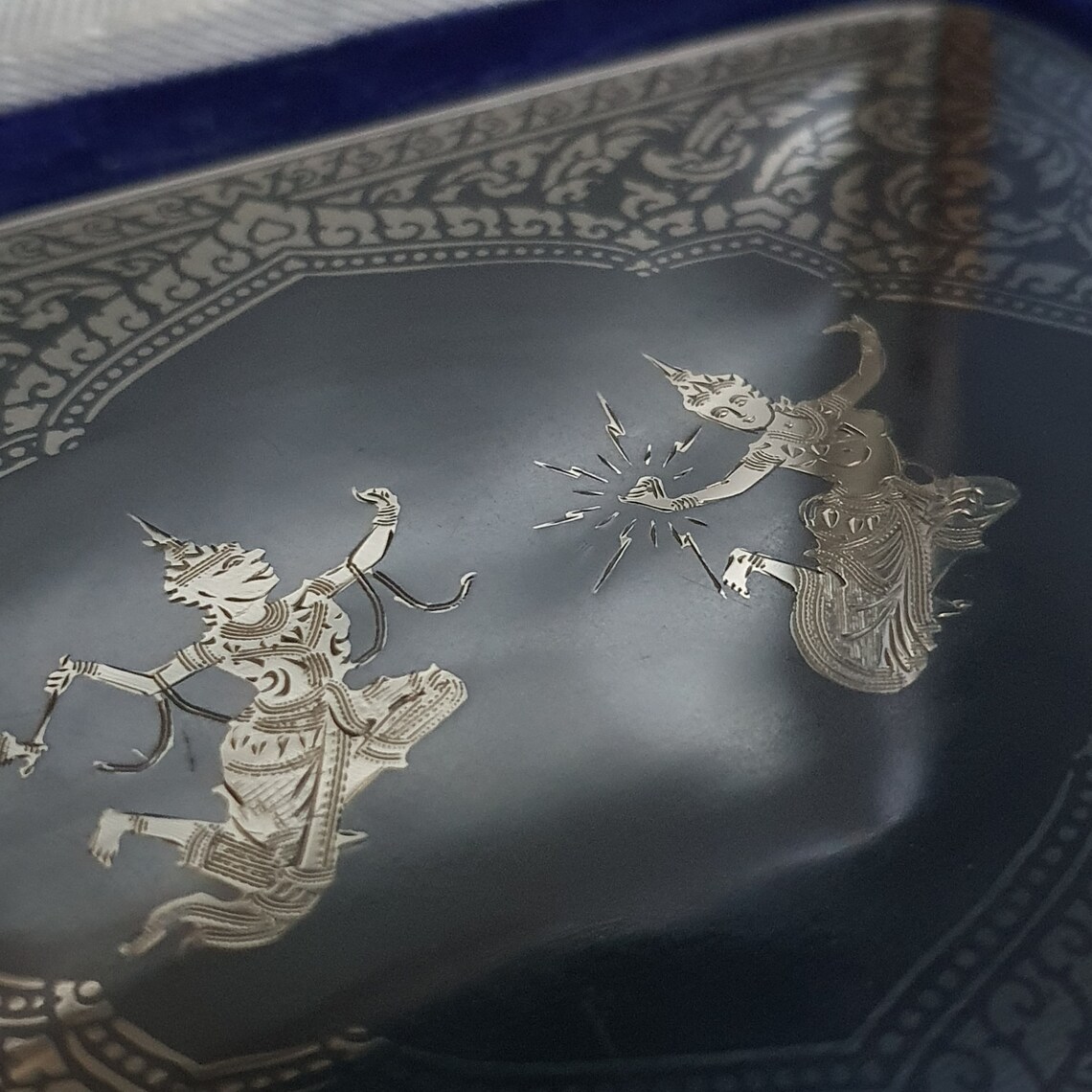 Thai Nakon 1973 Siam Silver Niello Cigarette Case in - Etsy