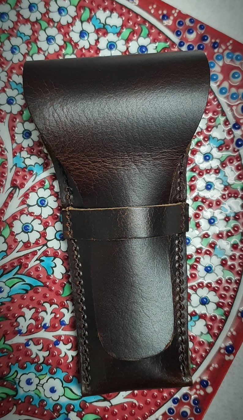Luxury Leather Razor Cover Available in Crazy Horse Leather | Etsy