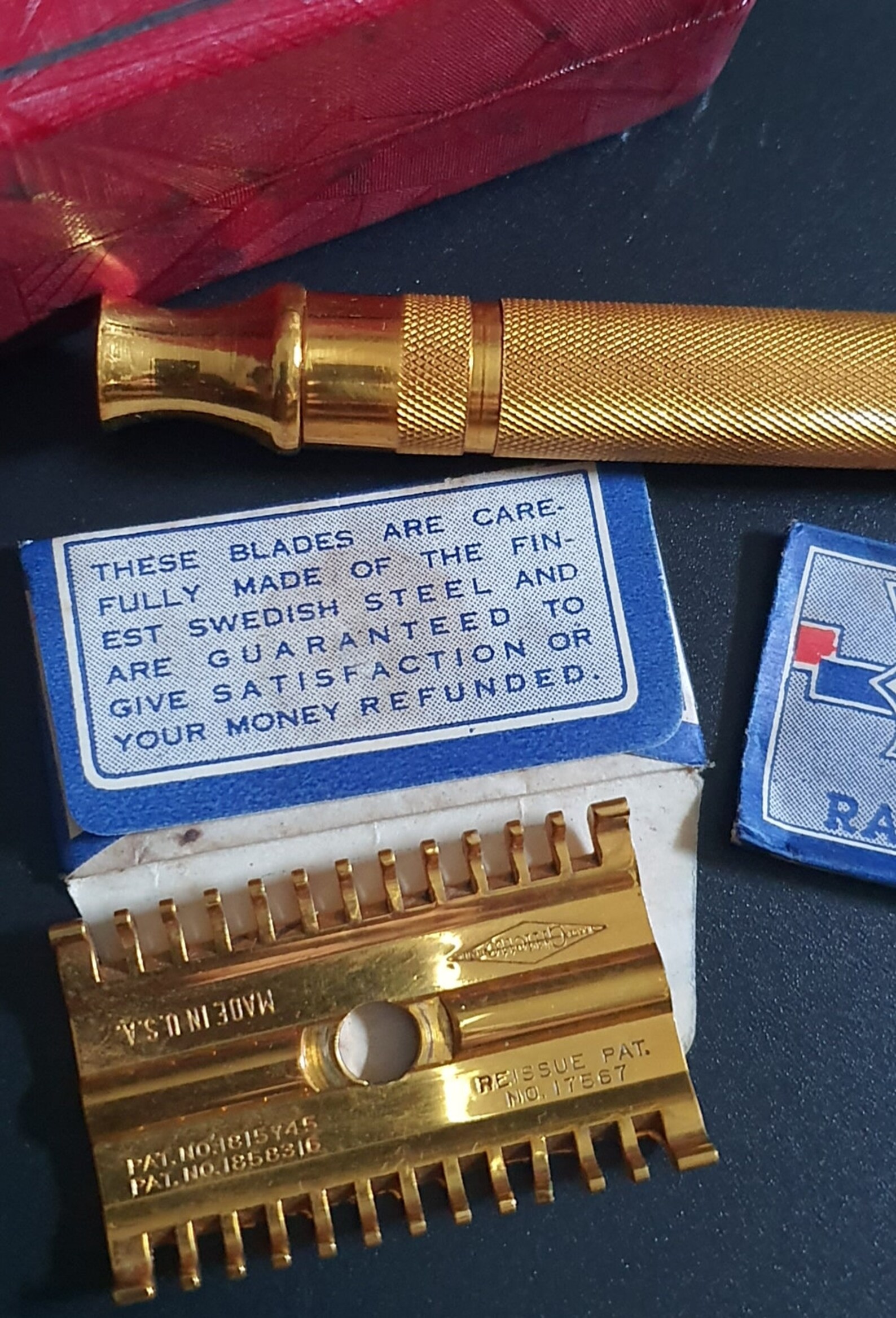 Gillette new' Bar Handle Long Comb Razor in Case - Etsy