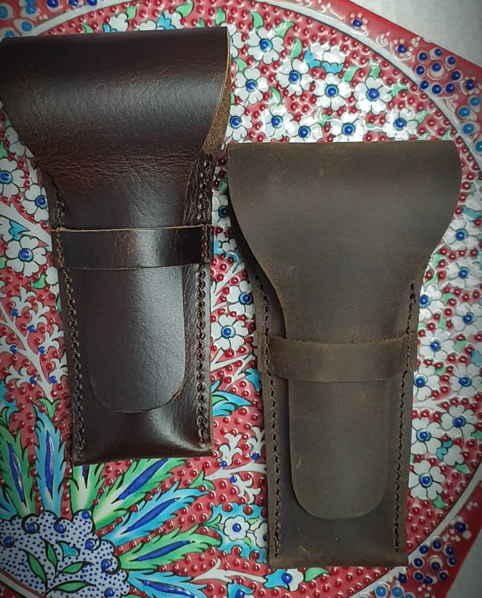 Luxury Leather Razor Cover Available in Crazy Horse Leather | Etsy