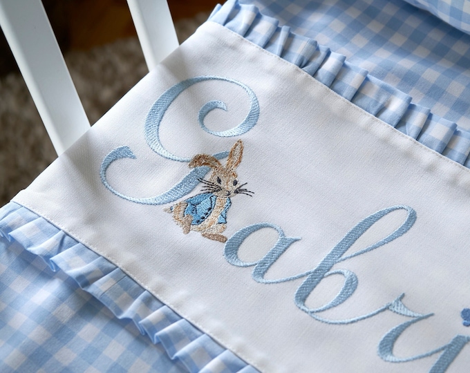 Peter Rabbit Embroidered Bed Clothes Personalized Gingham Vichy Vintage ...