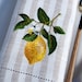 Embroidered Linen Napkin: Vintage Style Lemon Branch, Hemstitched - Etsy
