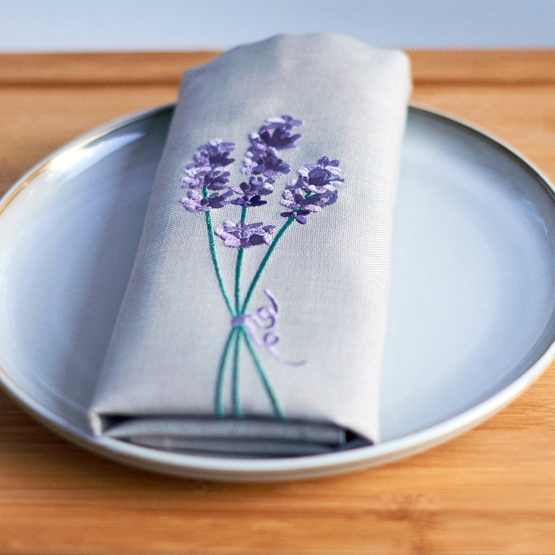 Lavender Napkins - Etsy