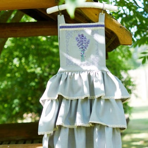 Lavender Apron Chic Apron Women Apron Embroider Apron Ruffle Apron ...