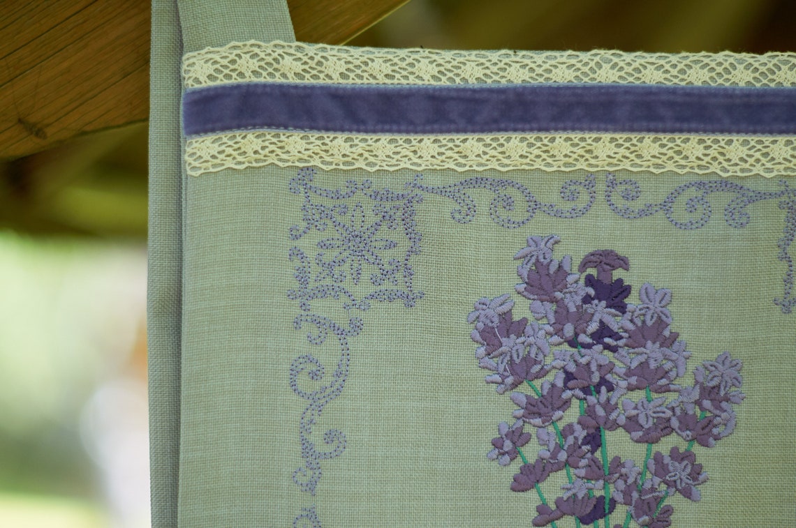 Lavender Apron Chic Apron Women Apron Embroider Apron Ruffle - Etsy