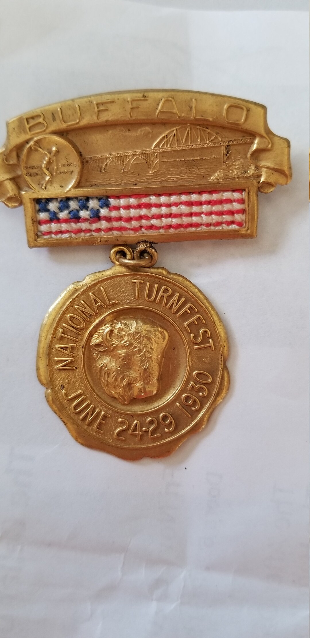 Buffalo Pin 1930's - Etsy