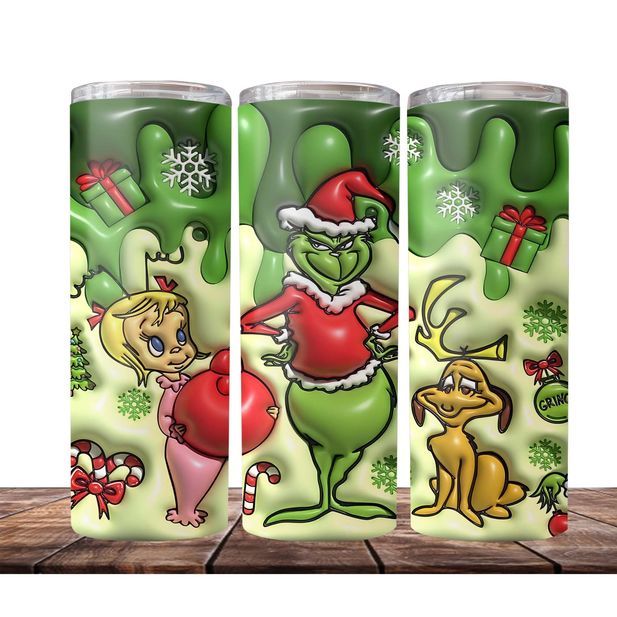50 Grinch Inflated Tumbler Bundle Cartoon Christmas Tumbler - Etsy