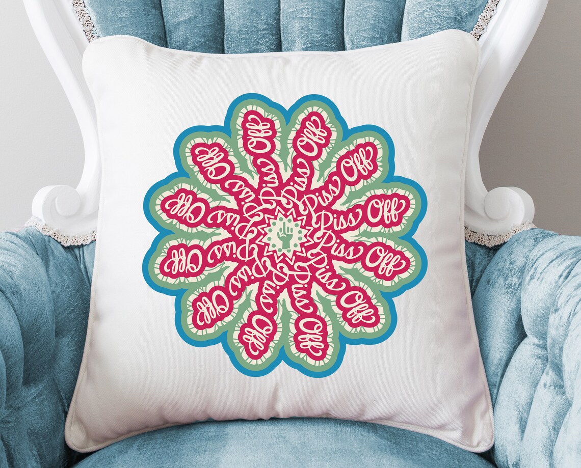 Mandala SVG Mature Cuss Word Mandala Cut File - Etsy