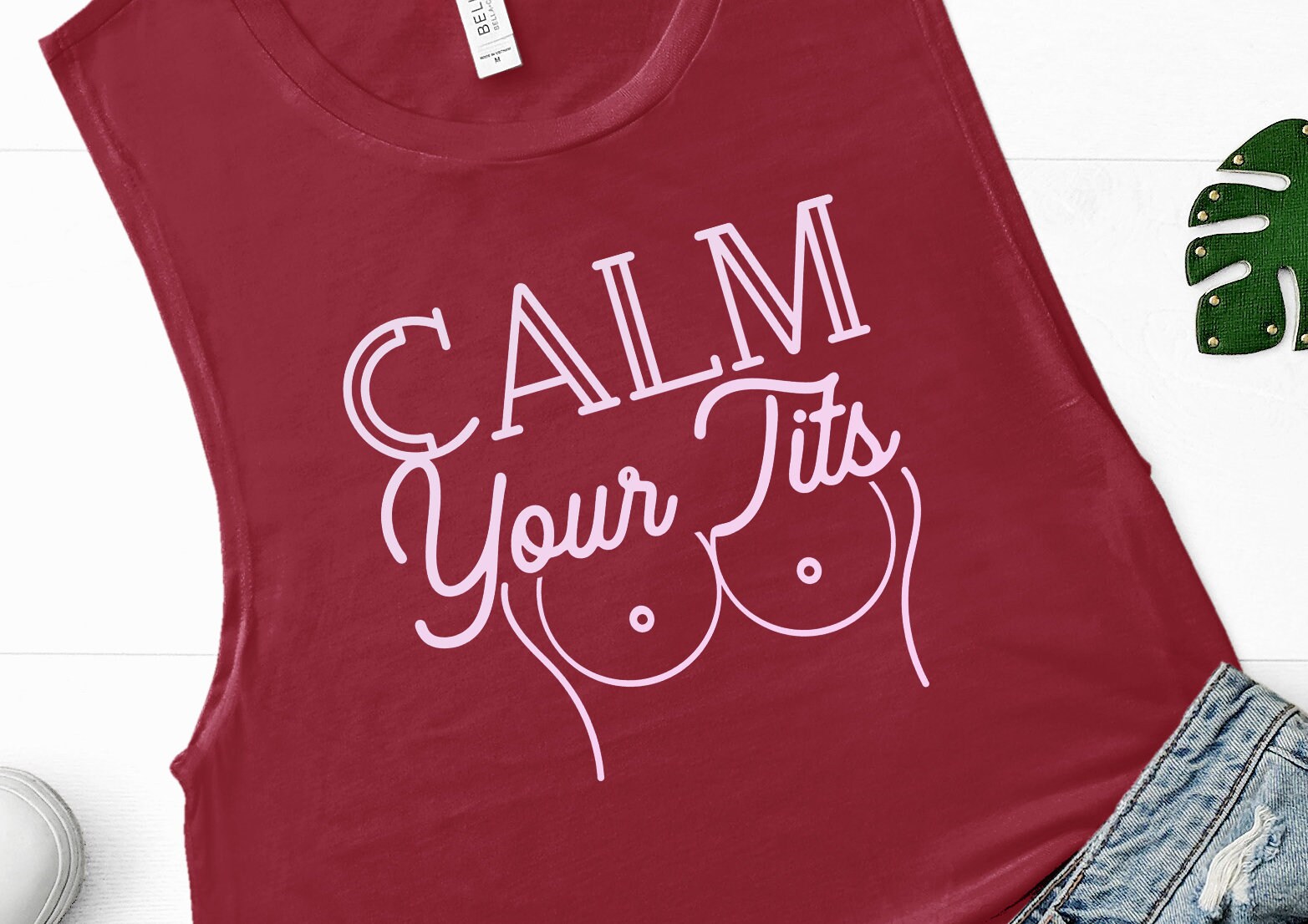 Calm Your Tits Svg Design Commercial Use Uncensored Cut Files Etsy