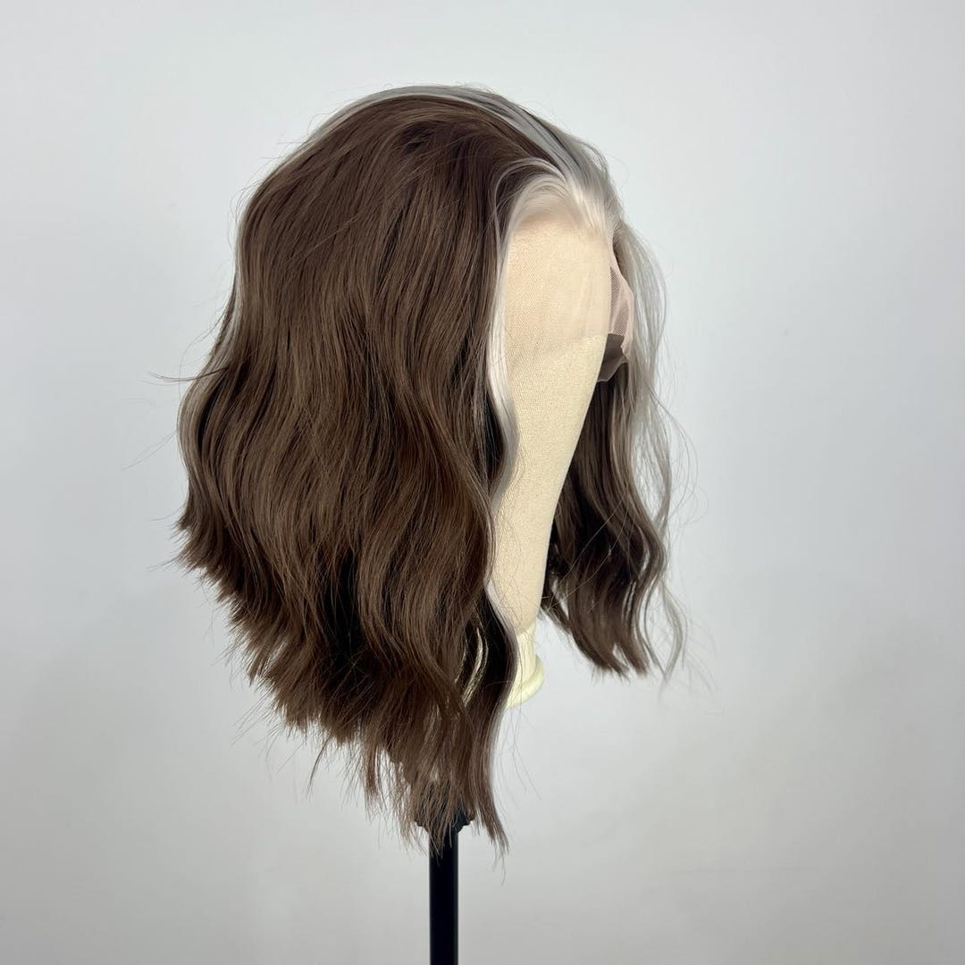 Brown Bob With Money Piece Lace Front Wig | Synthetic Wigs | Cosplay ...