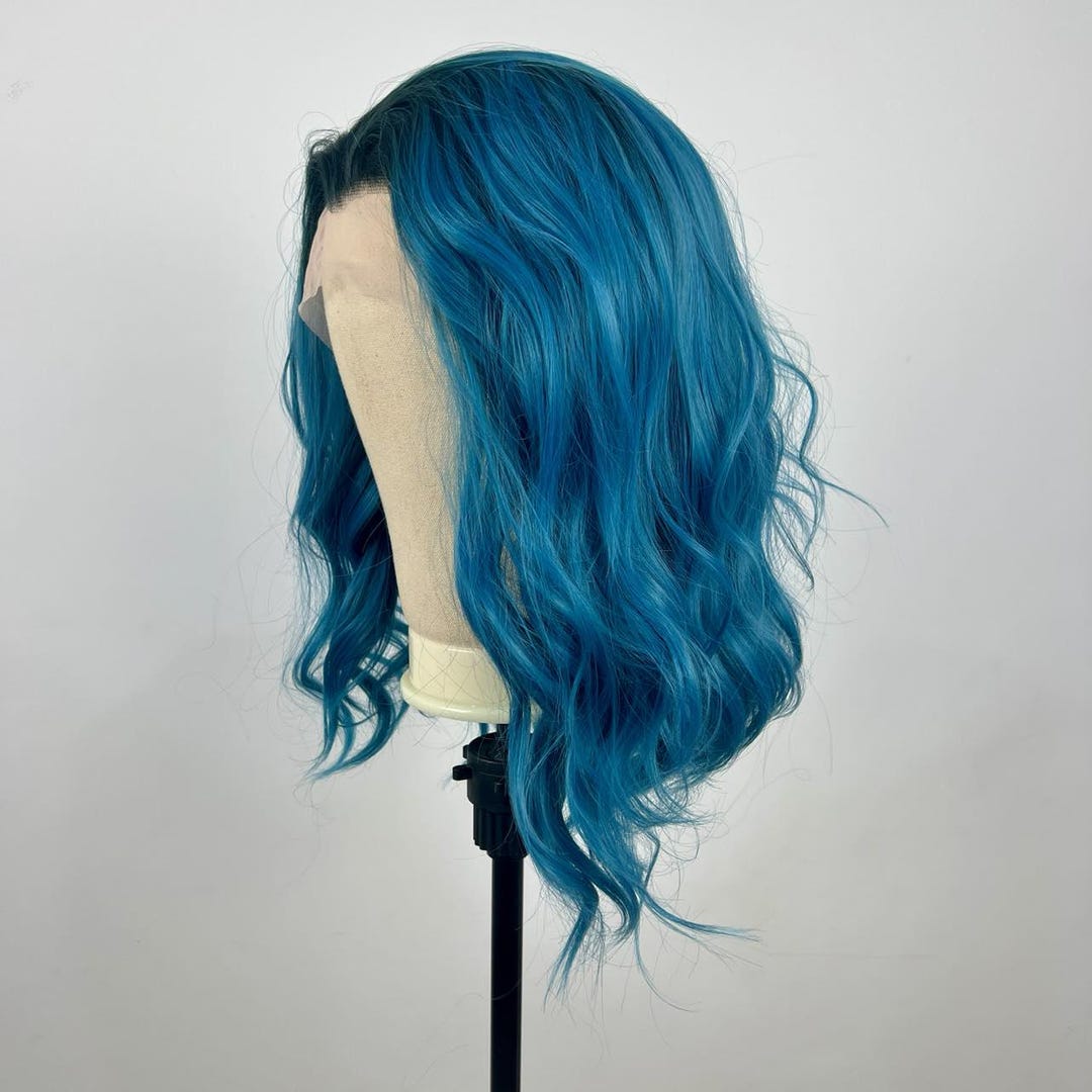 Teal Blue Lace Front Wig | Synthetic Wigs | Cosplay Wigs | Drag Queen Wigs - Etsy