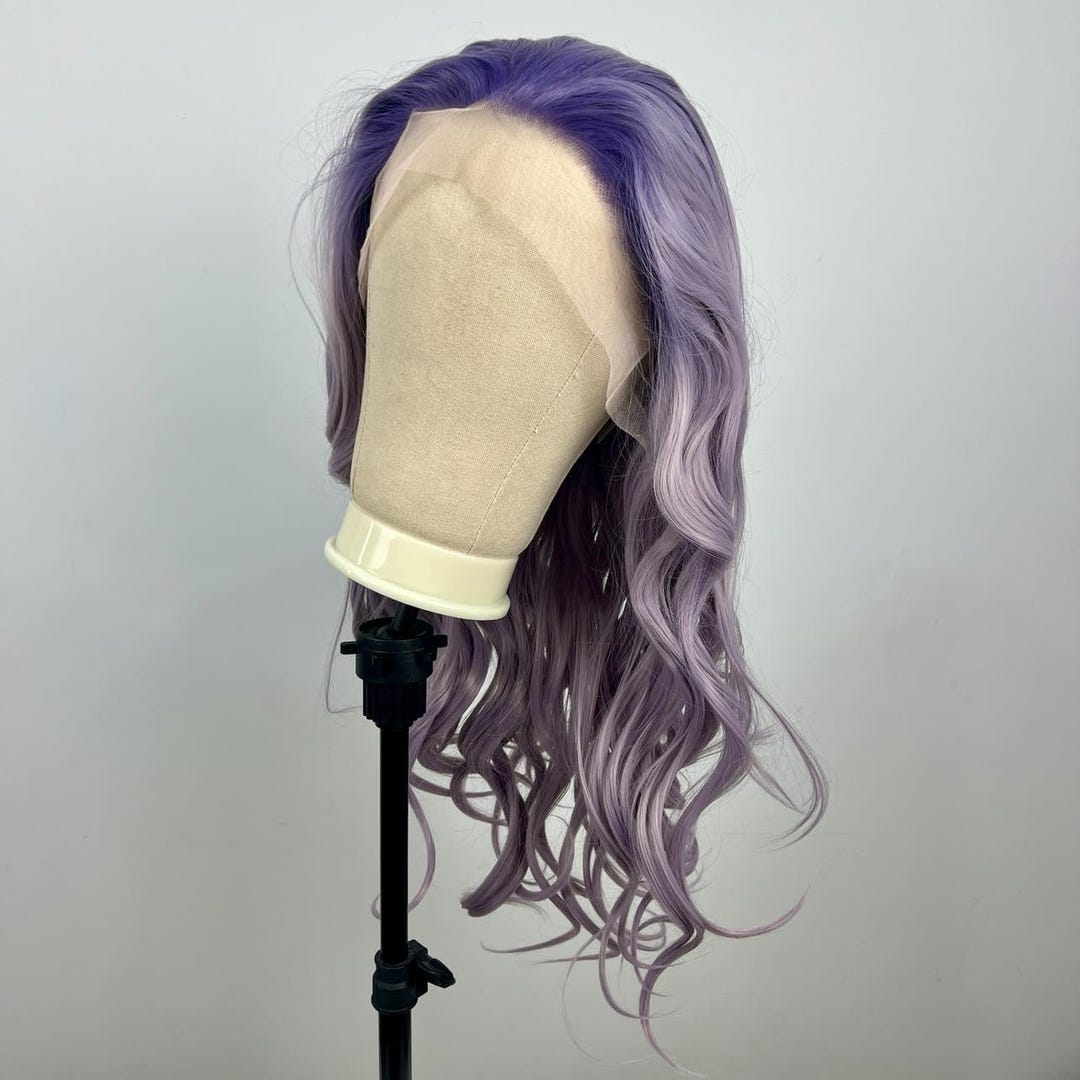 Lilac Ombre Wavy Lace Front Wig | Synthetic Wigs | Cosplay Wigs | Drag ...