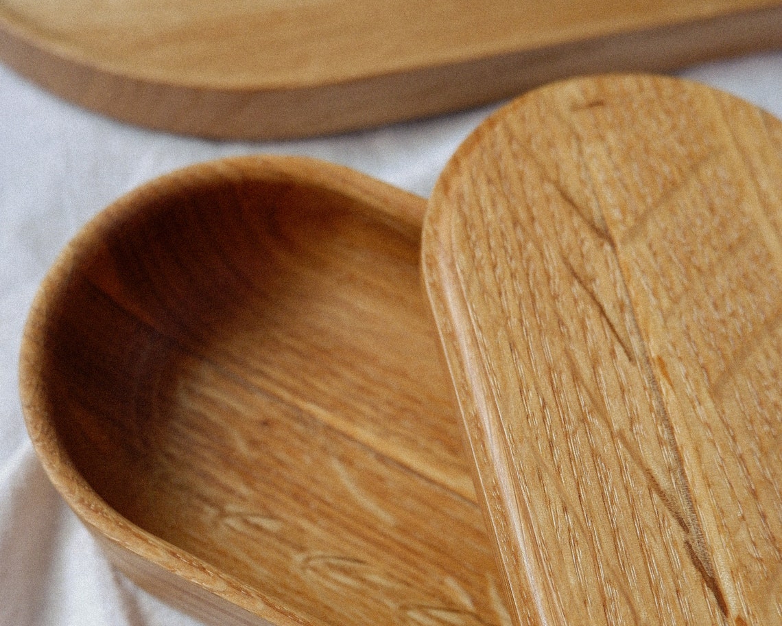 Oak Wood Box Oval Case Medium Size Box Trinket Box Jewelry Box | Etsy