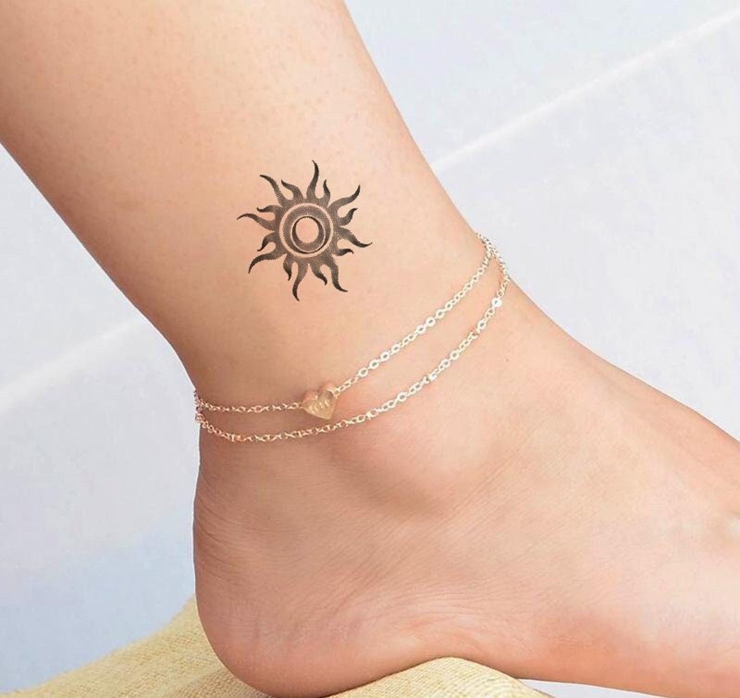 Mini Temporary Tattoo / Sun Tattoo / Beautiful Tattoo - Etsy