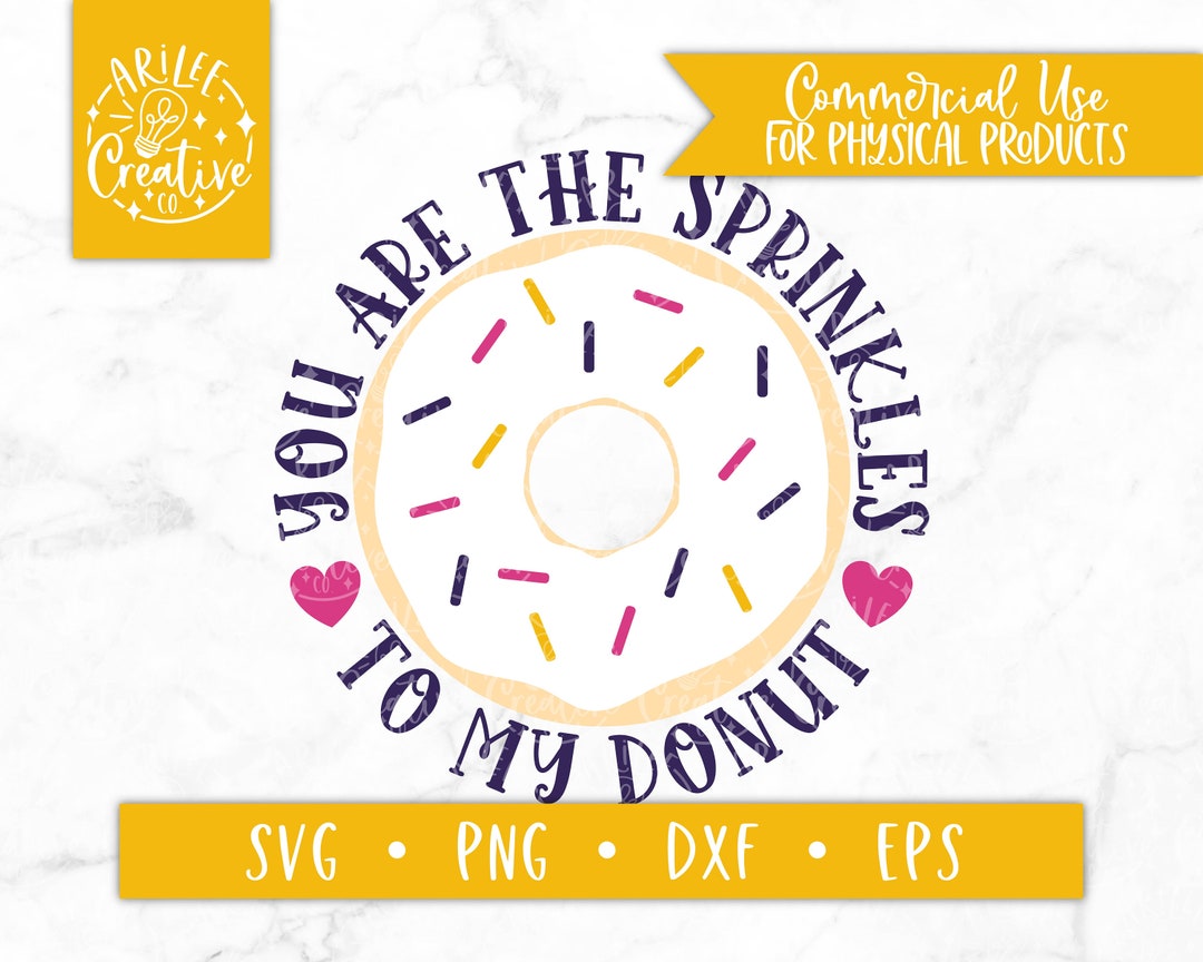 Donut SVG - Valentines Day SVG - Love SVG - Sprinkles Svg - Donut ...