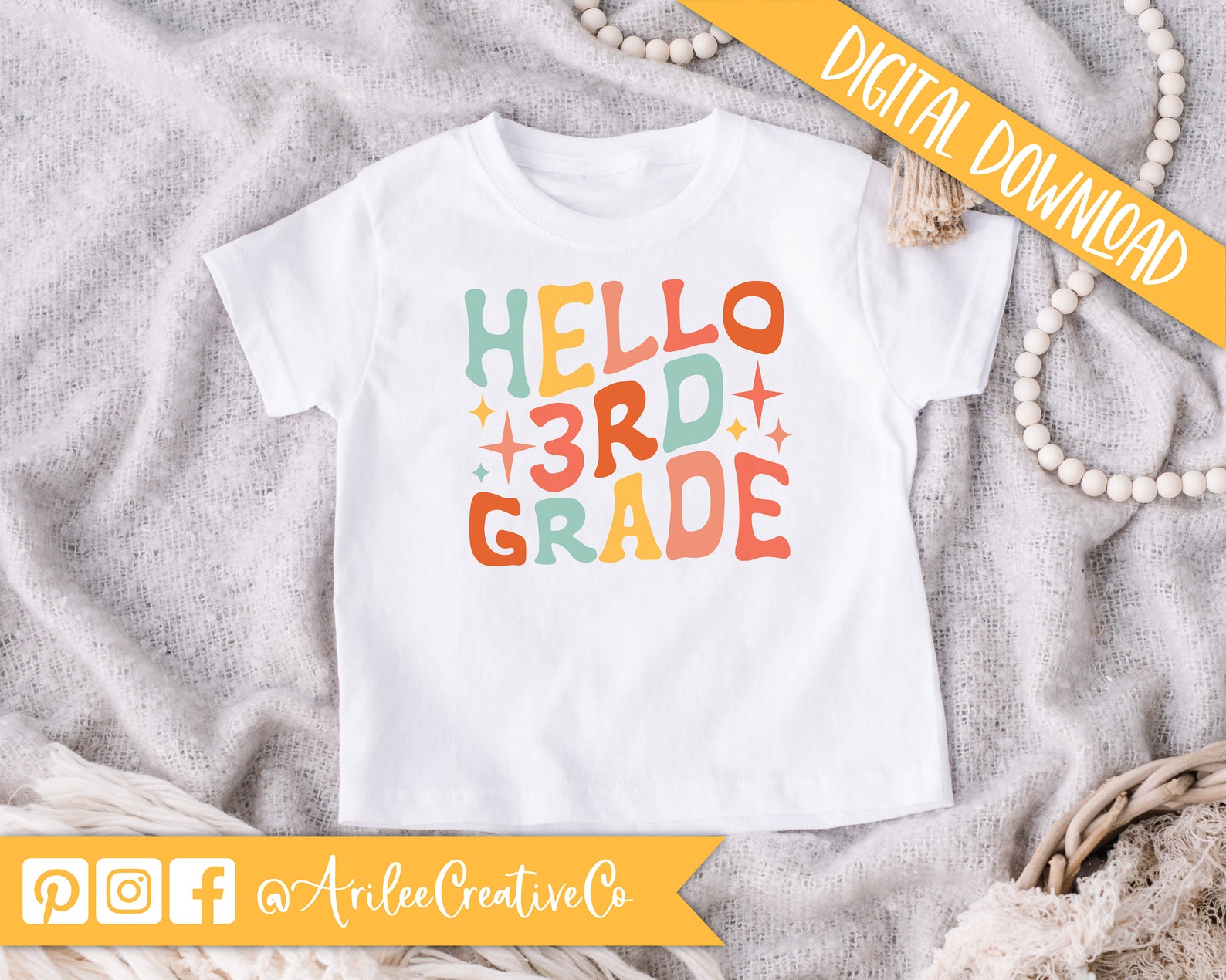 Hello 3rd Grade SVG Third Grade SVG First Day of School SVG - Etsy