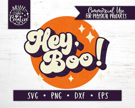 Hey Boo SVG Retro Halloween Svg Hey Boo PNG Retro Halloween - Etsy
