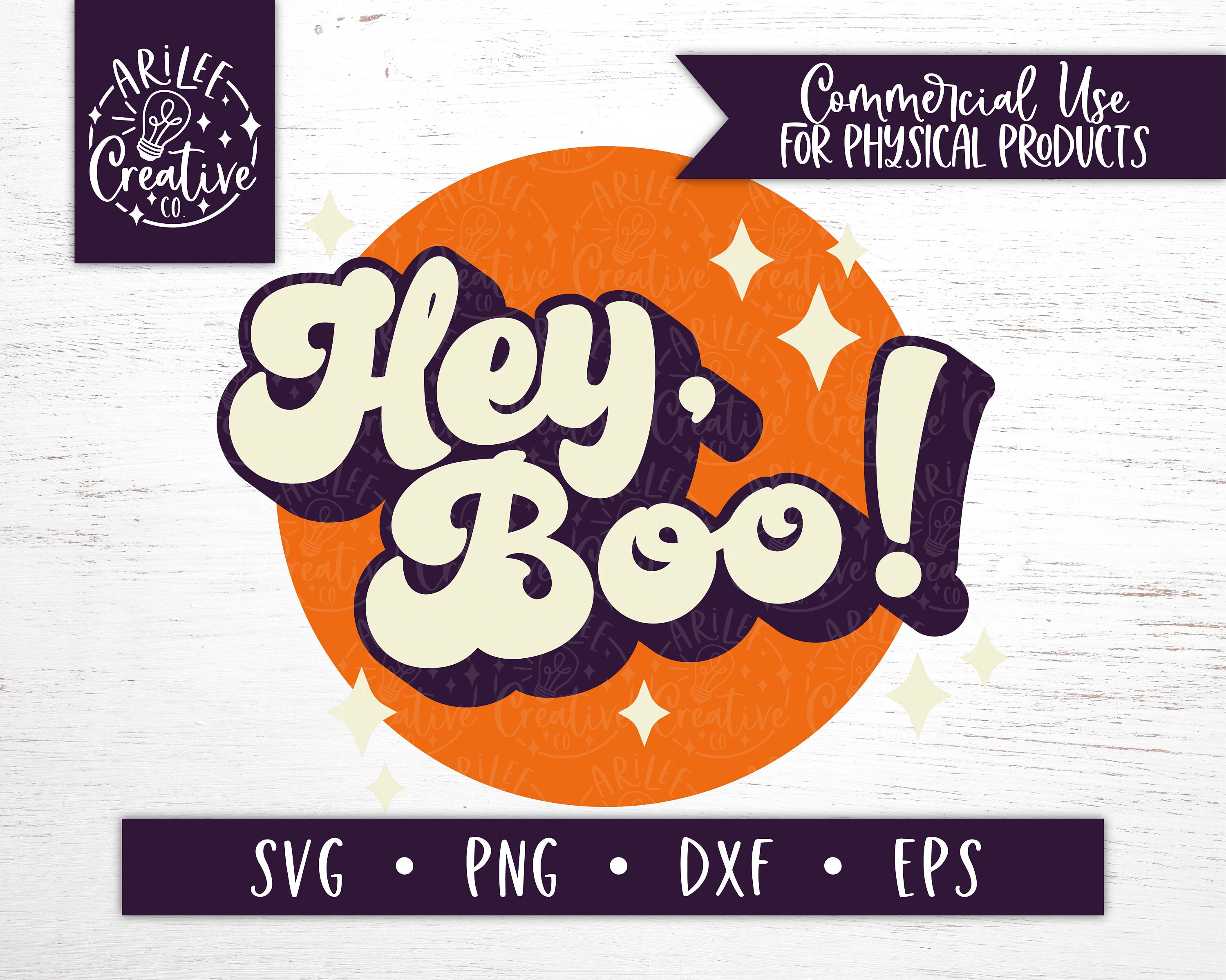 Hey Boo SVG, Retro Halloween Svg, Hey Boo PNG, Retro Halloween ...