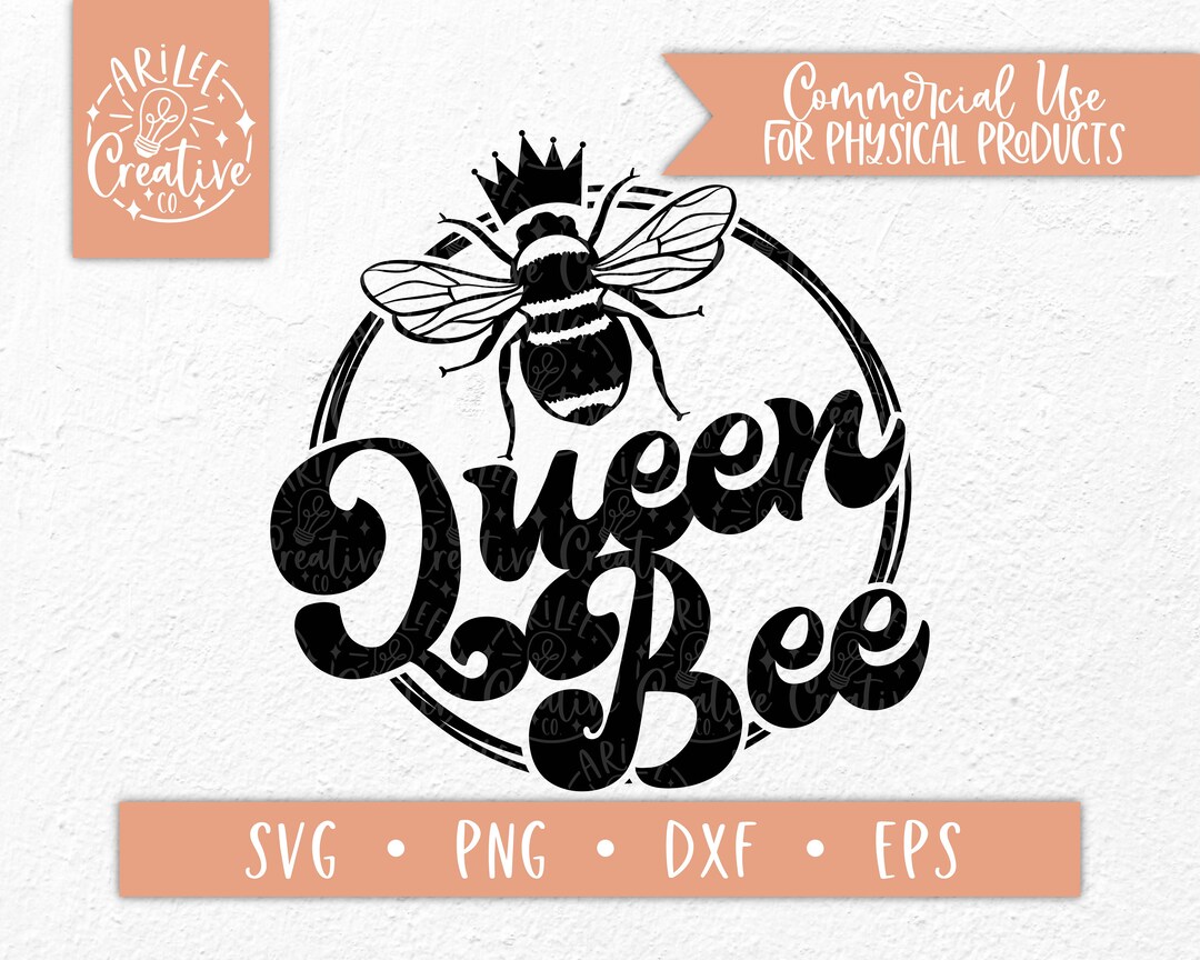 Queen Bee SVG - Queen Bee DXF - Bee SVG - Honeybee Svg - Summer Svg ...