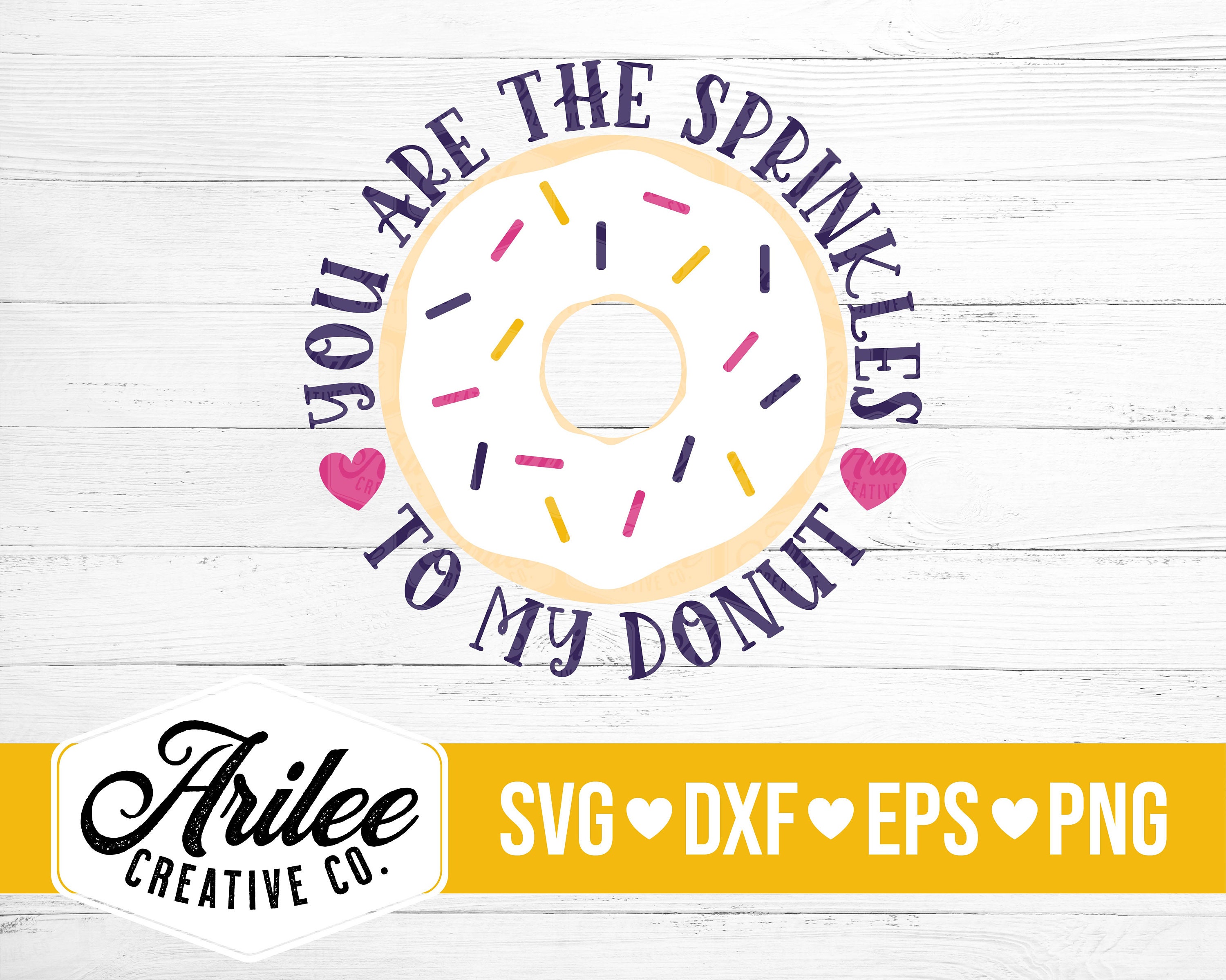 Donut SVG Valentines Day SVG Love SVG Sprinkles svg | Etsy