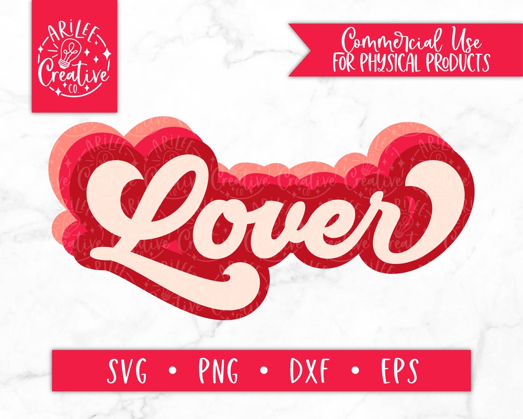 Lover SVG - Retro SVG - Retro Font SVG - Retro Valentines Day Svg ...