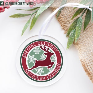 Reindeer Express SVG - Special Delivery SVG - Christmas Gift Tag SVG ...