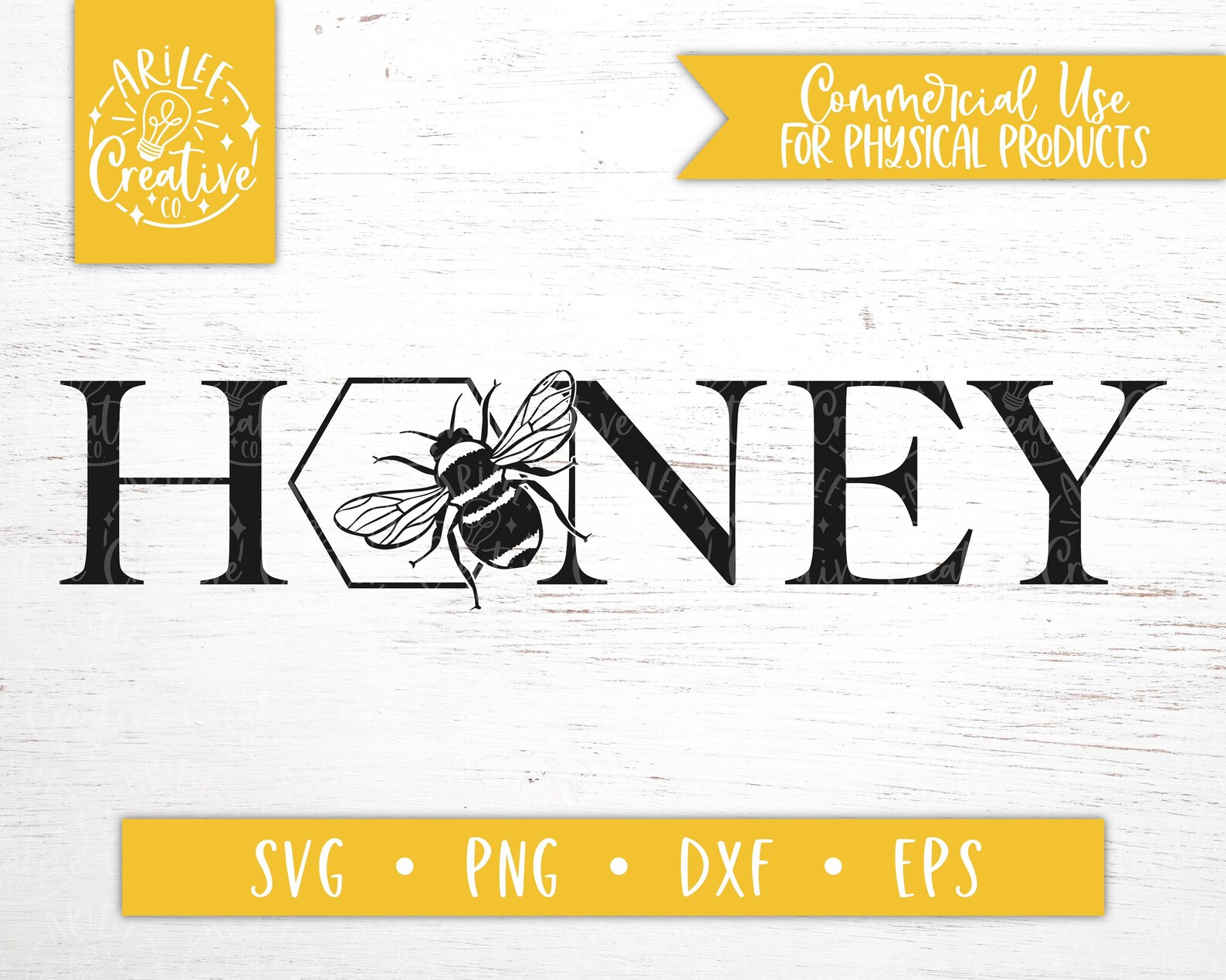 Honey SVG - Honey PNG - Honey DXF - Bee Svg - Bee Png - Honeybee Svg ...