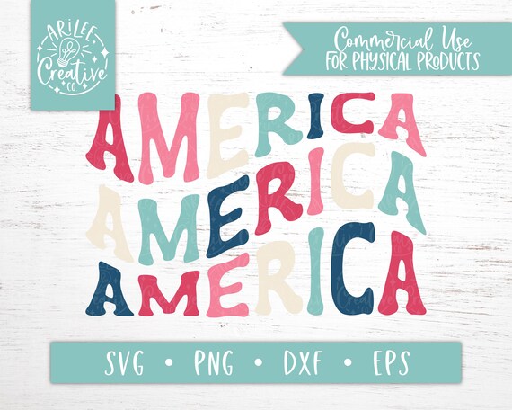 America Svg Retro America Svg Cute America Svg Retro - Etsy