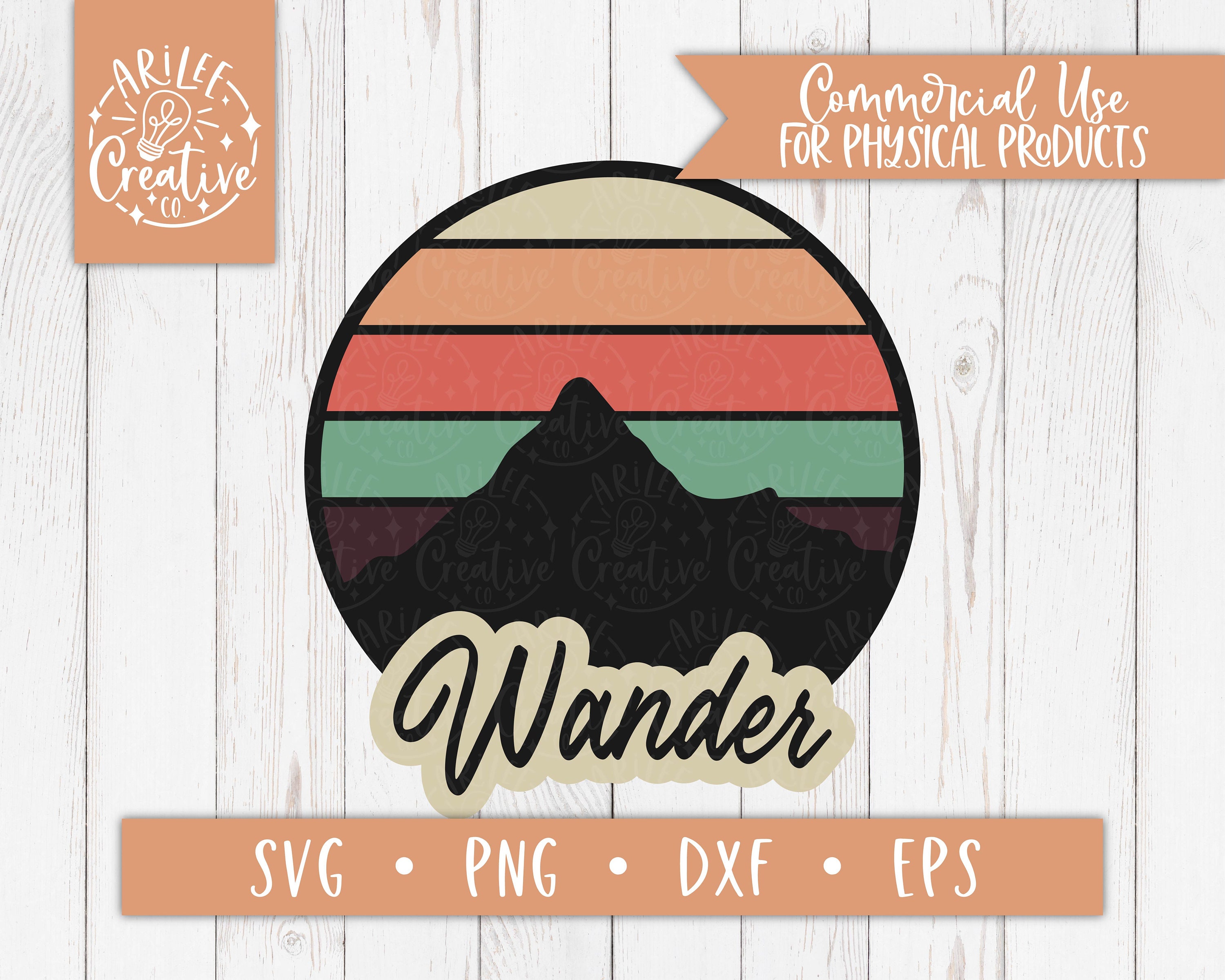 Mountain SVG - Wander SVG - Outdoor Circle SVG - Mountain Svg Files for ...