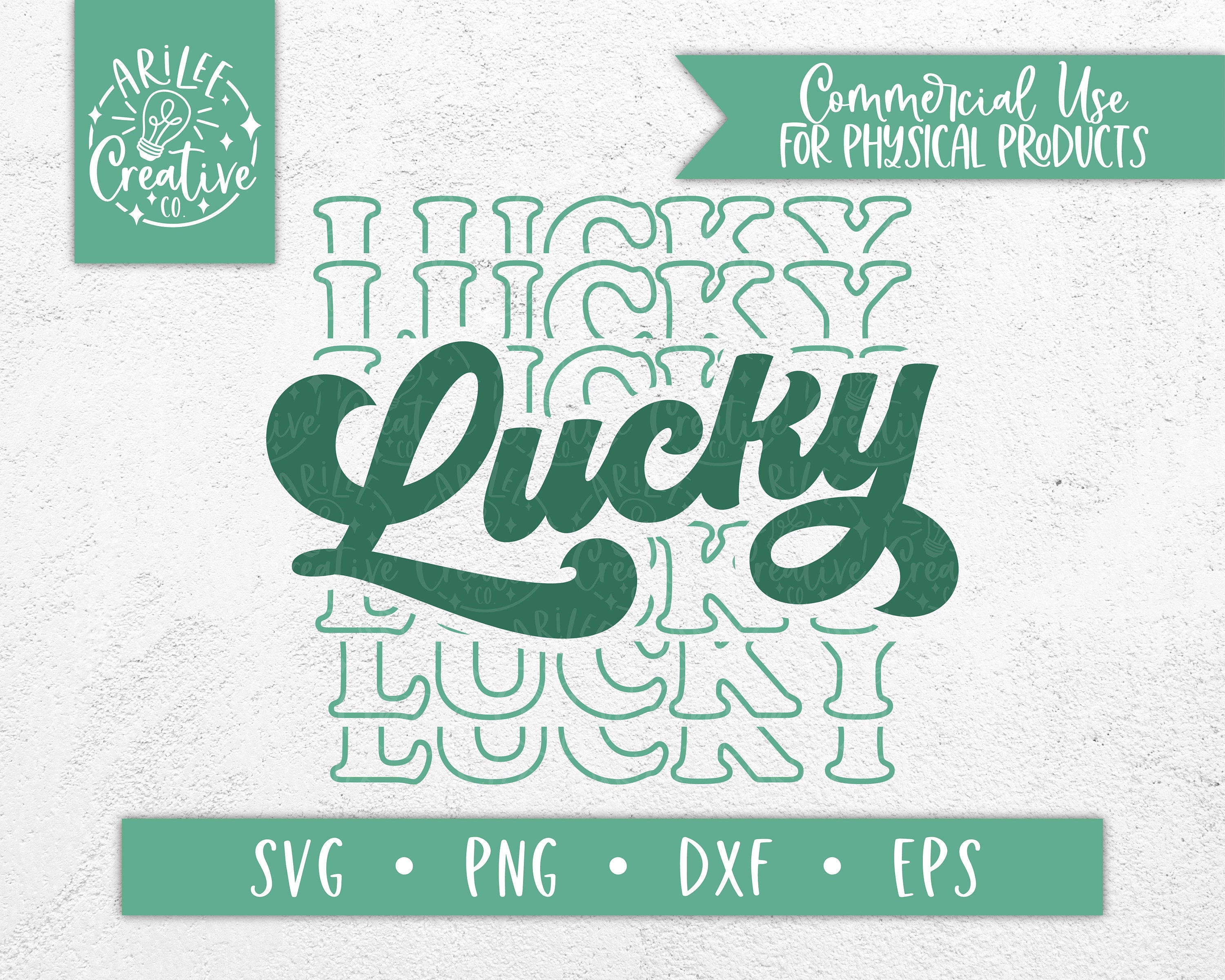 Lucky SVG Lucky PNG St Patricks Day SVG. Retro Lucky Svg - Etsy