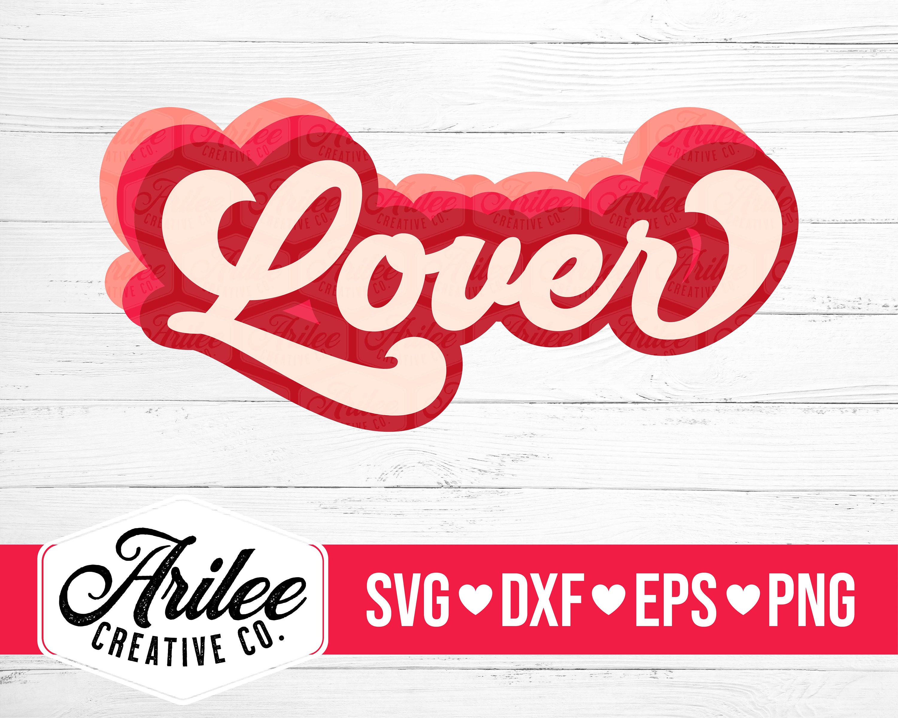 Lover SVG Retro SVG Retro Font SVG Retro Valentines Day | Etsy
