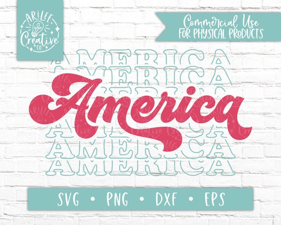 America SVG American PNG Retro America SVG Retro America - Etsy