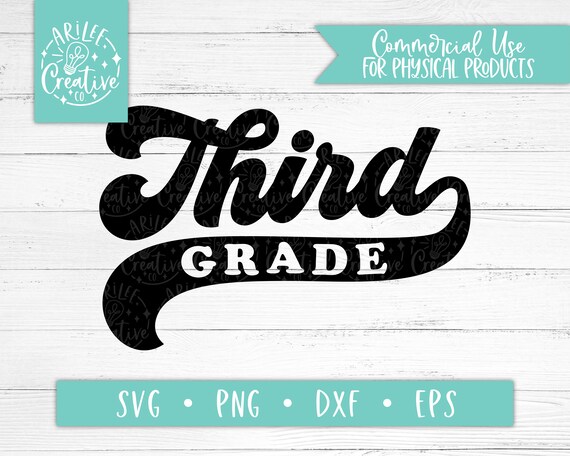 Third Grade SVG Retro 3rd Grade Svg First Day of School SVG - Etsy