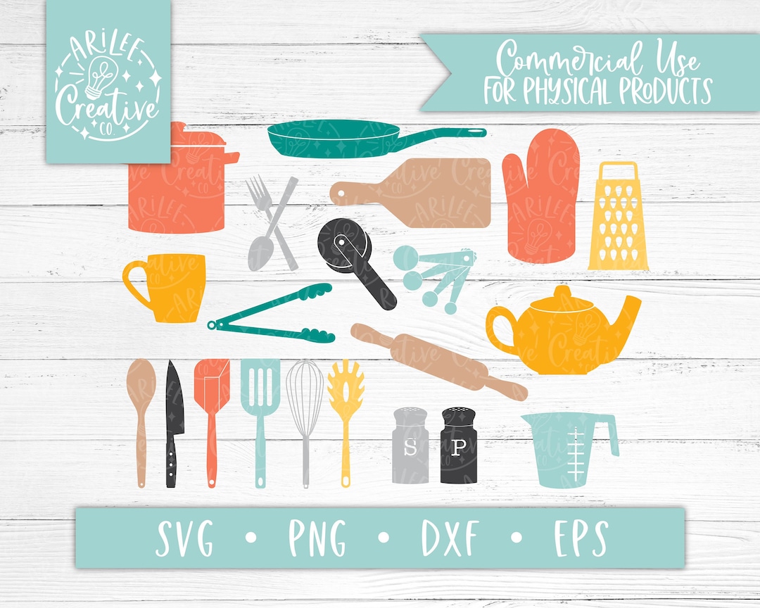 Kitchen Items SVG Mega Bundle - Kitchen Items SVG - Kitchen SVG Bundle ...