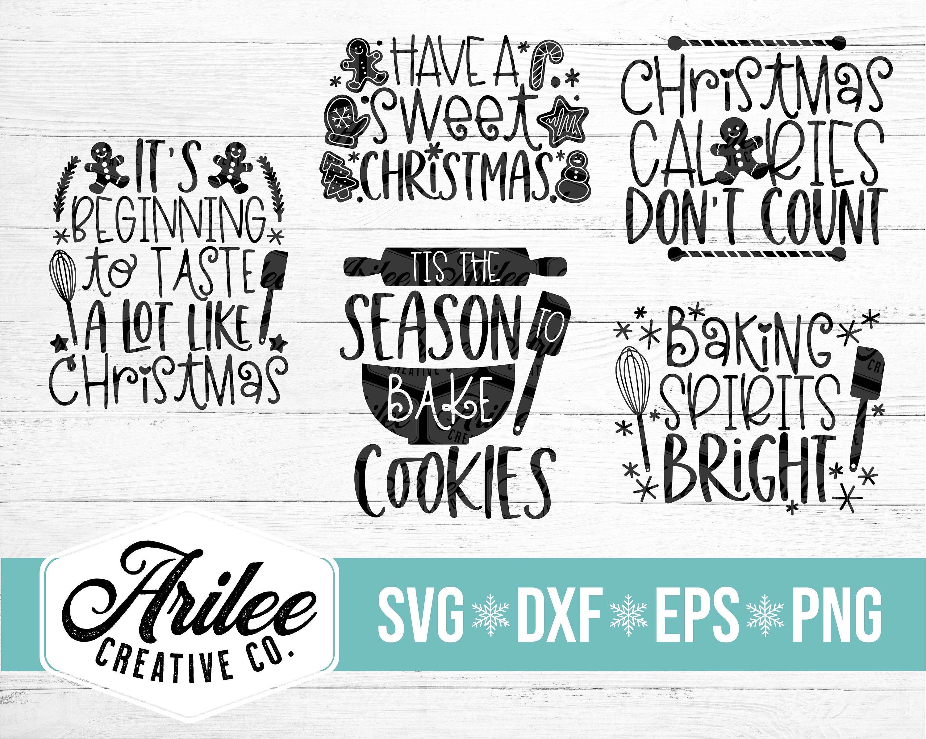 Christmas Baking SVG Bundle Christmas SVG Bundle Christmas | Etsy
