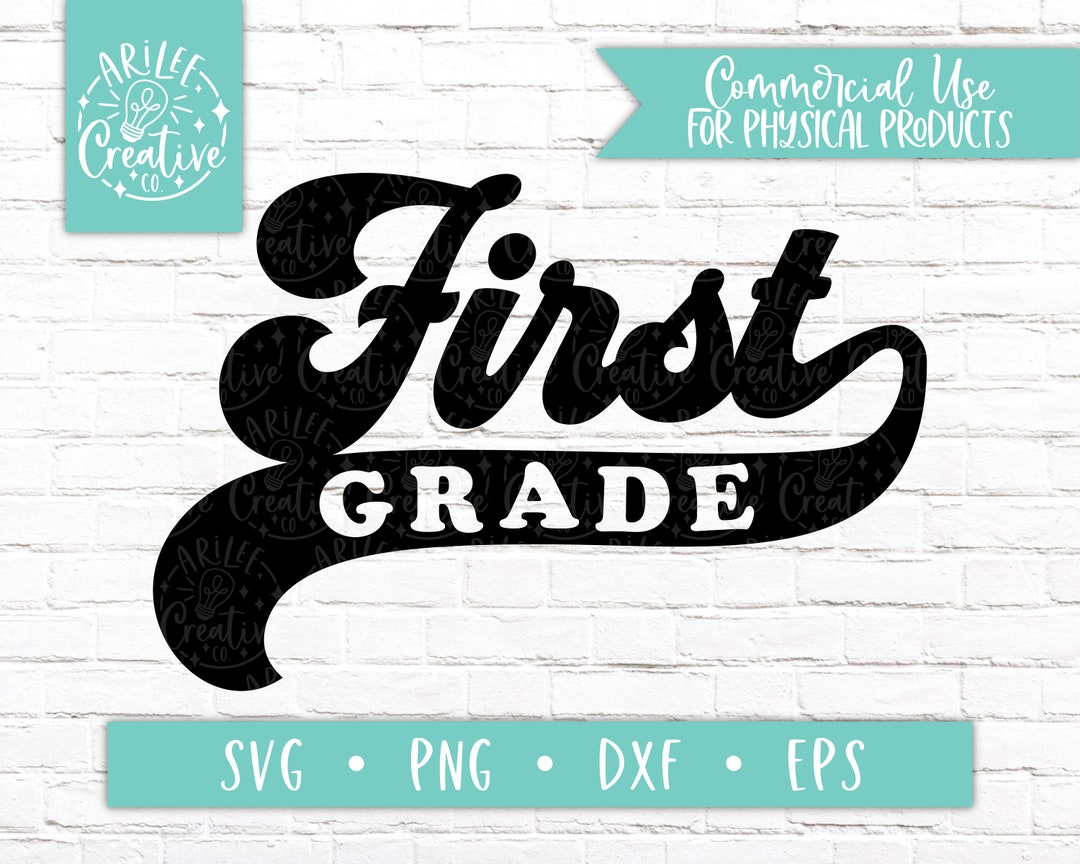 First Grade SVG, Retro First Grade SVG, 1st Grade Svg, First Grade ...