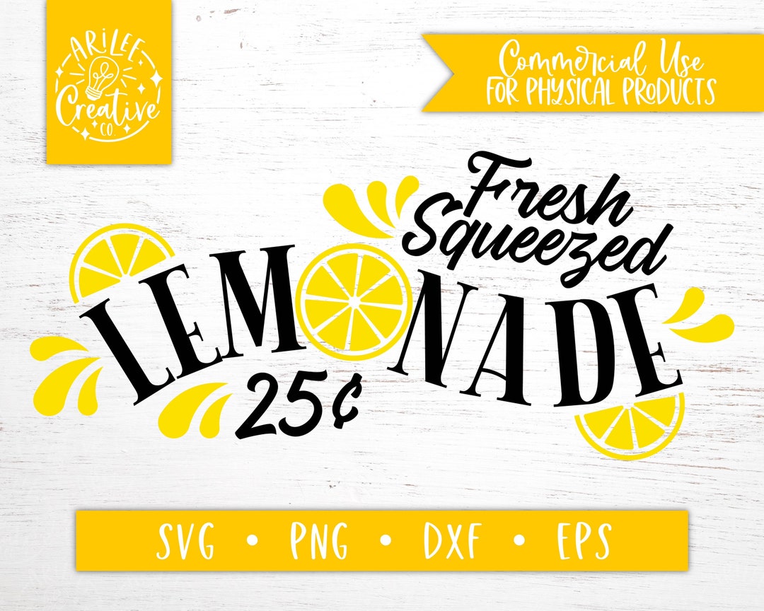 Fresh Squeezed Lemonade SVG - Fresh Lemonade SVG - Lemonade SVG ...