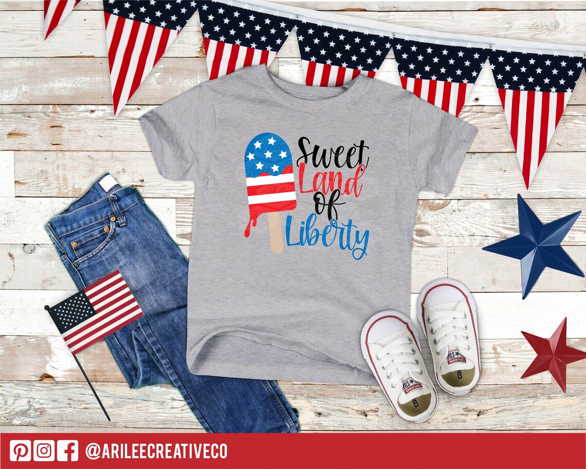 Sweet Land of Liberty SVG - Popsicle SVG - 4th of July Popsicle SVG ...