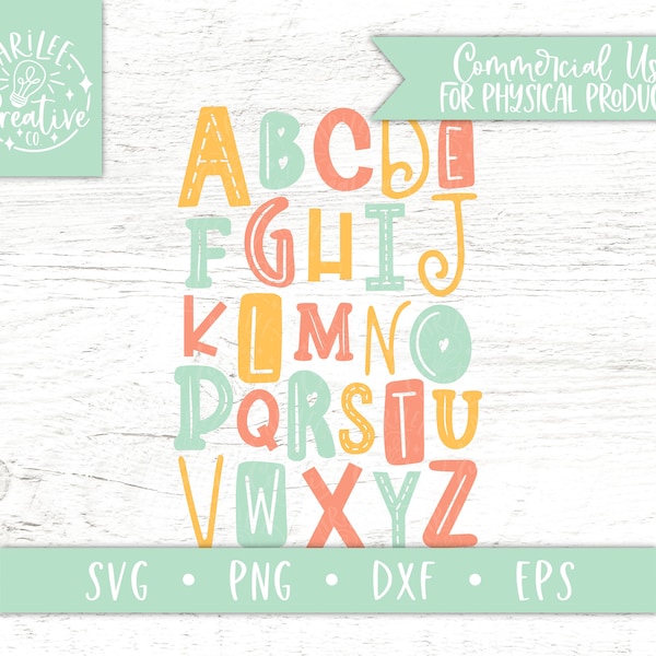 Abc Svg - Etsy