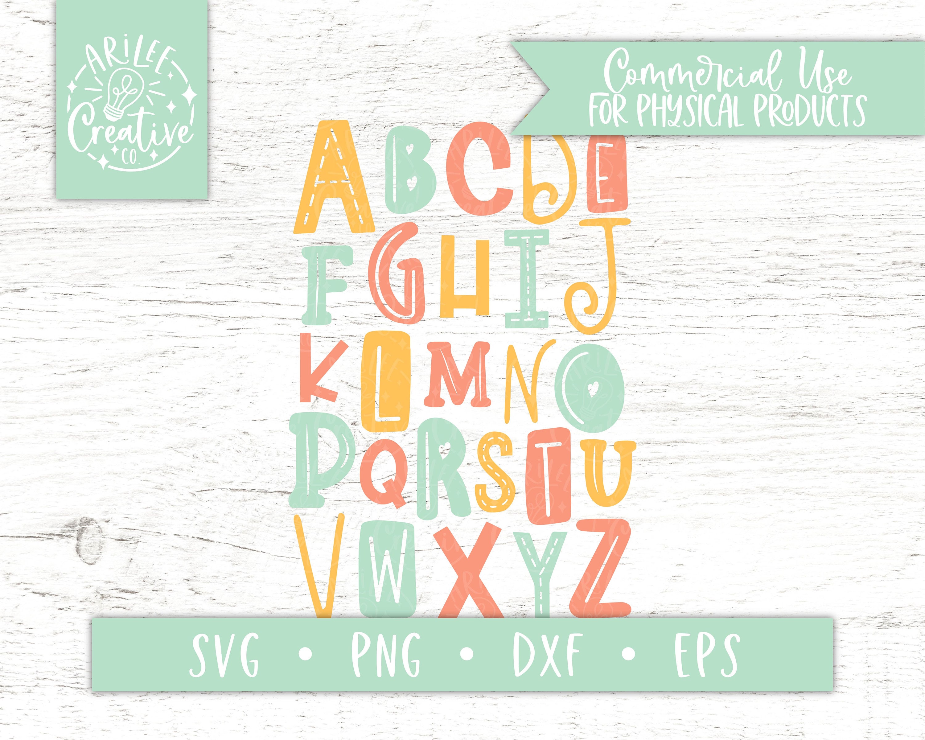 Alphabet SVG Kids Room SVG Elementary School Svg Letters - Etsy