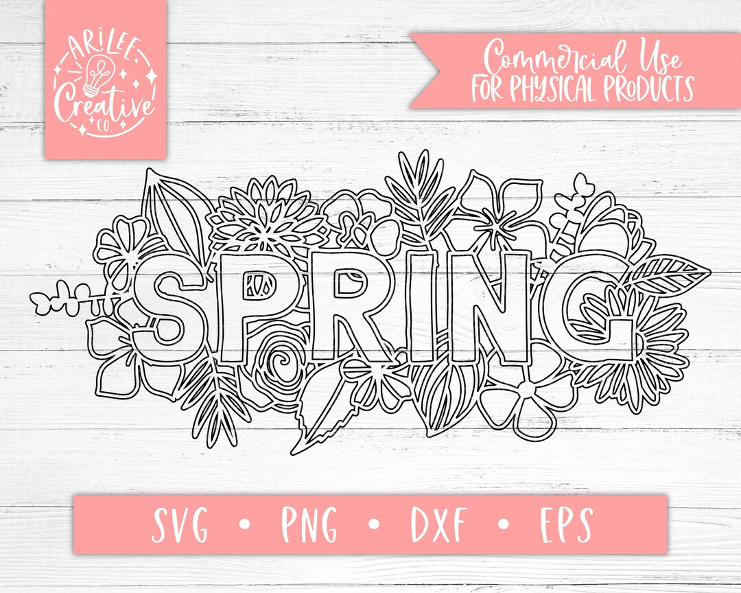 Spring SVG - Spring Flowers SVG - Flowers SVG - Spring Word Art ...