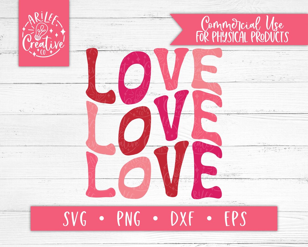 Retro Love Svg, Groovy Svg, Retro Valentines Svg, Valentines Day Svg ...