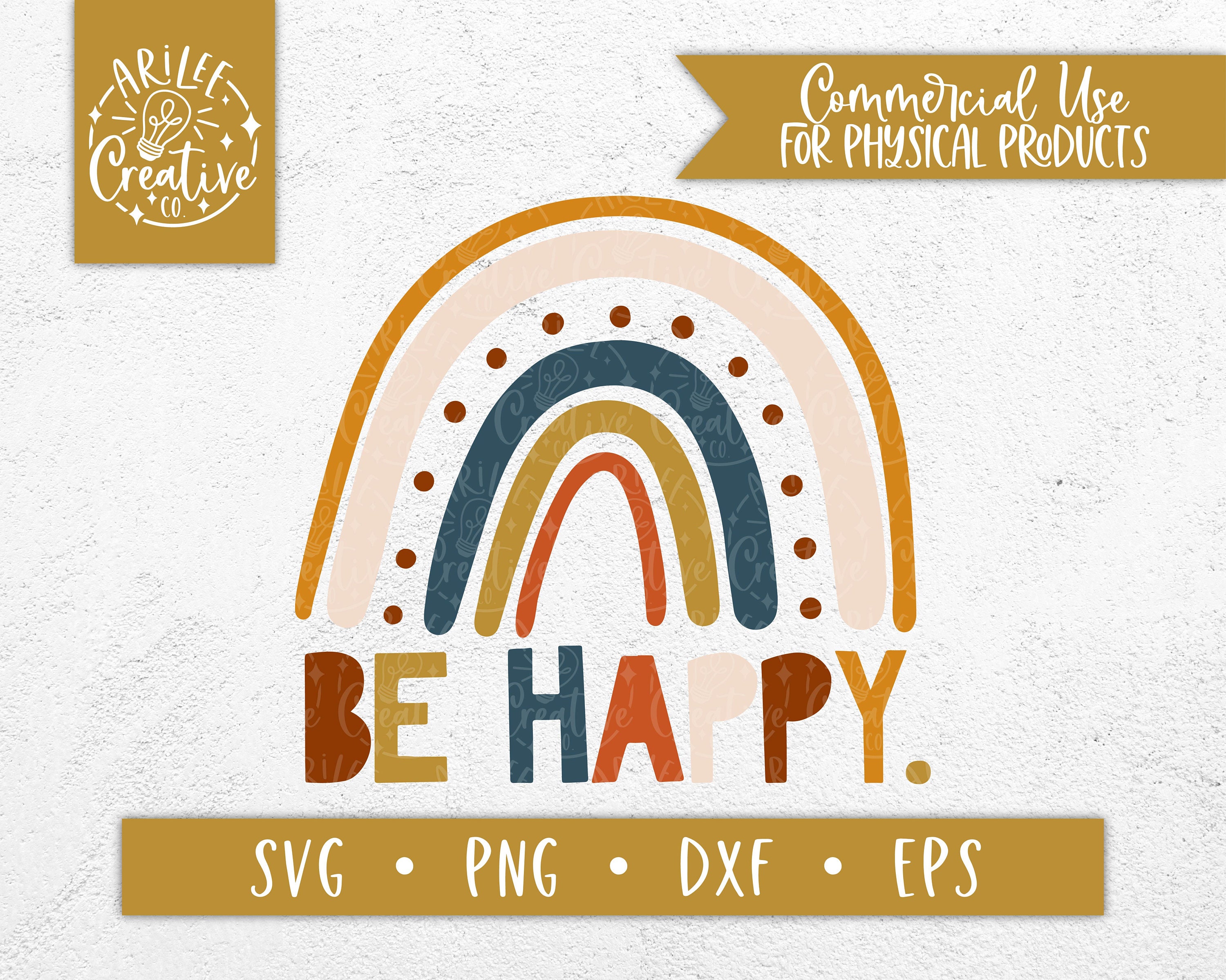 Rainbow SVG Be Happy SVG Rainbow Sayings SVG Rainbow - Etsy