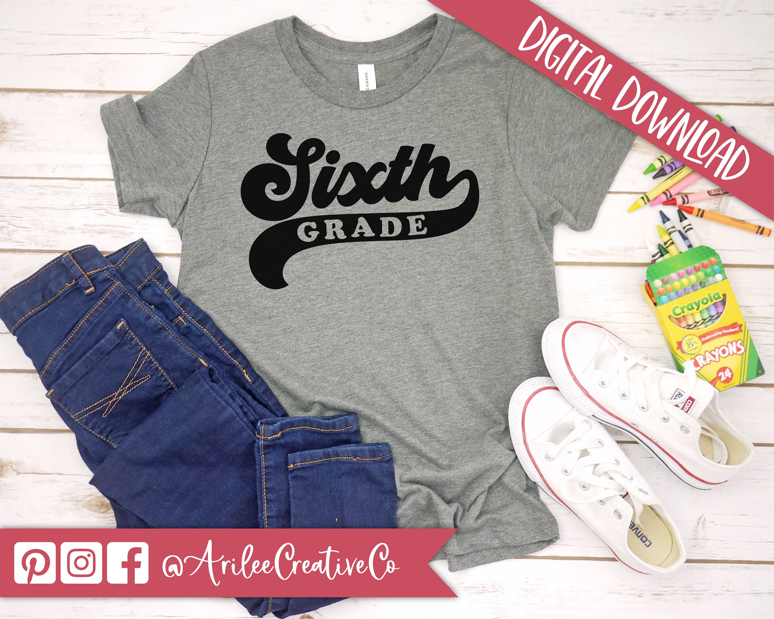 Sixth Grade SVG, Retro 6th Grade Svg, First Day of School SVG, Retro ...