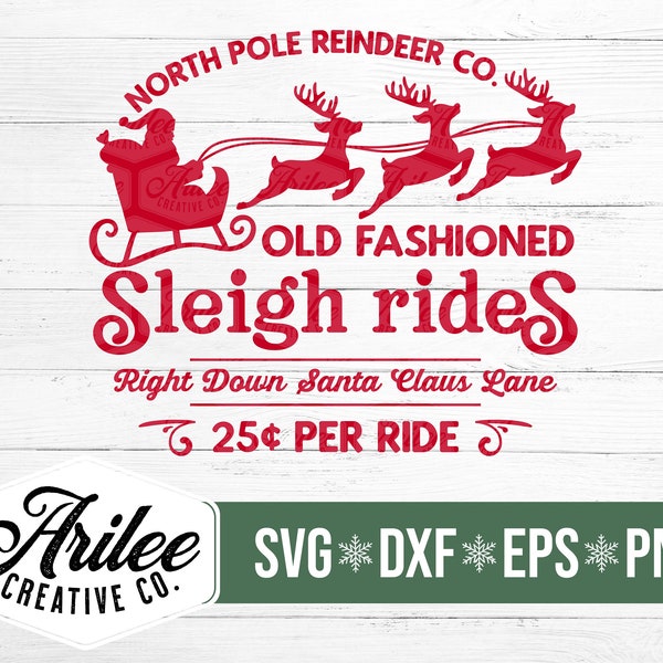Sleigh Ride Svg - Etsy