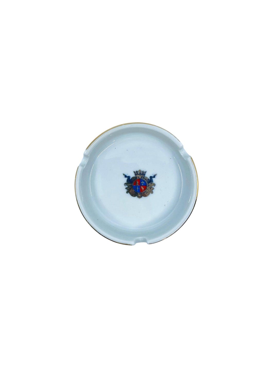 Vintage Crest Porcelain Ashtray - Etsy