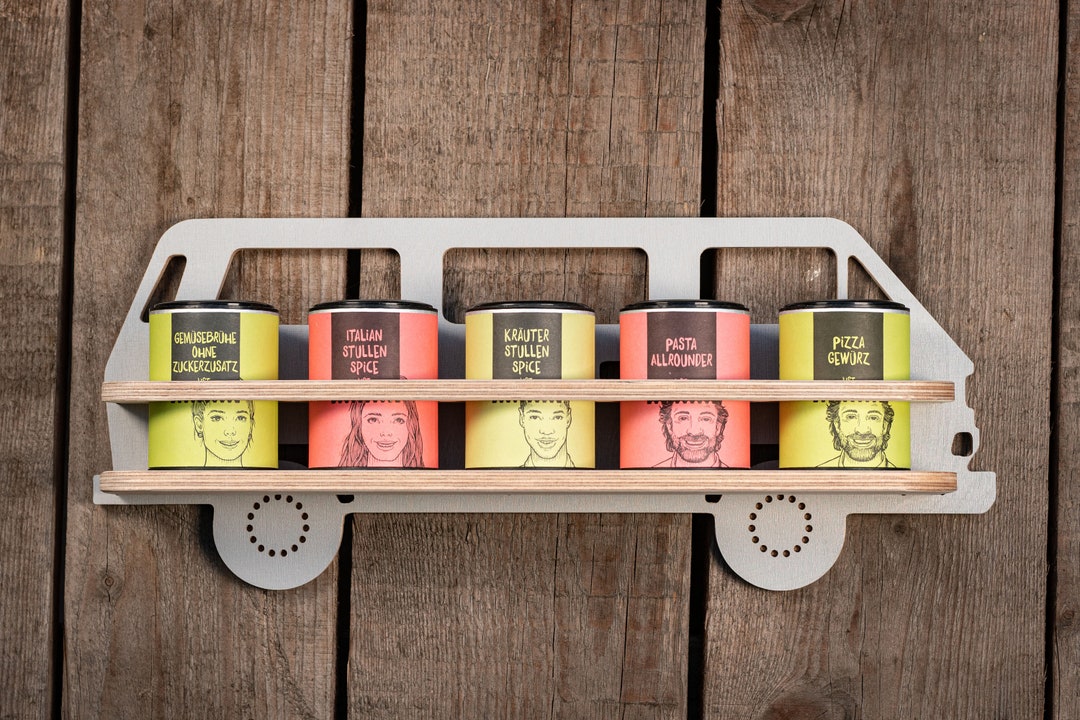 VW T3 Spice Rack for Bulli & Camper Lovers for Spice Shakers Gift Idea ...