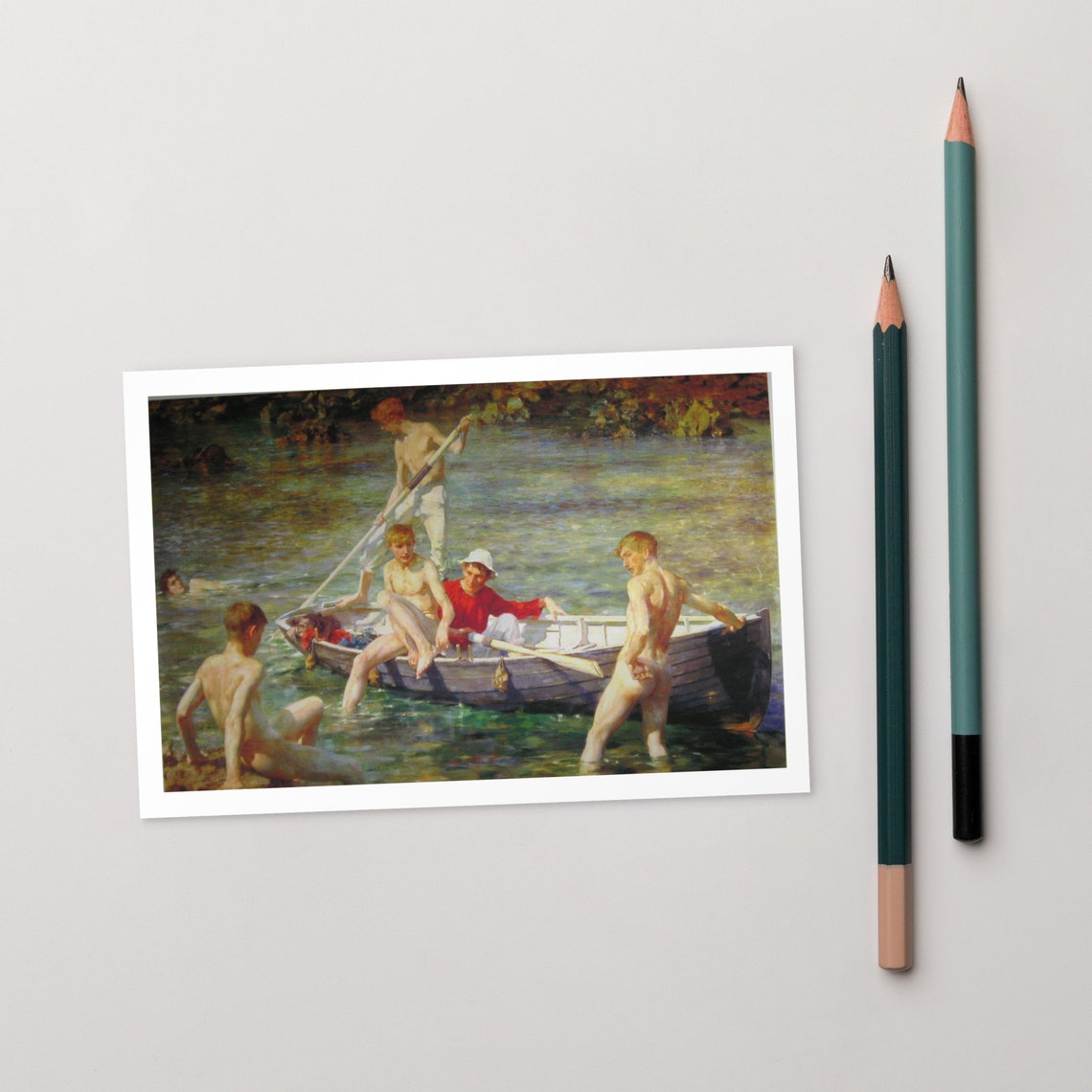 Henry Scott Tuke the Critics LGBTQ Postcard English - Etsy