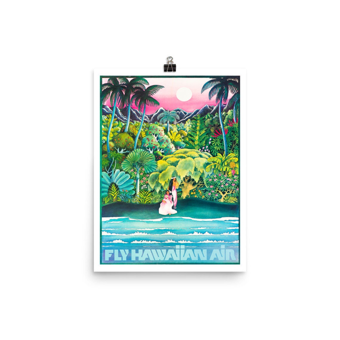Hawaiian Airlines Poster Topical Poster Hawaii Fly Hawaiian - Etsy